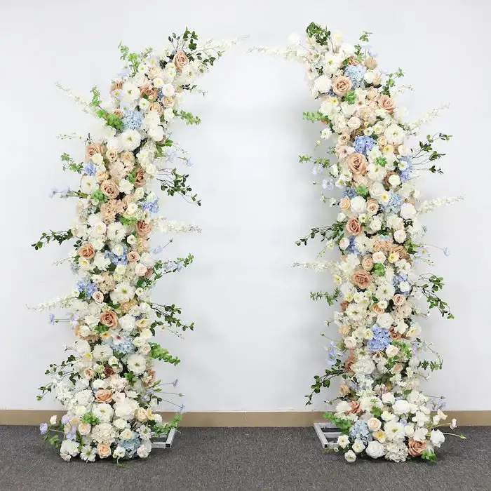 Custom-series-Champagne-Rosebud-Corner-Arch-wedding-decoration ...
