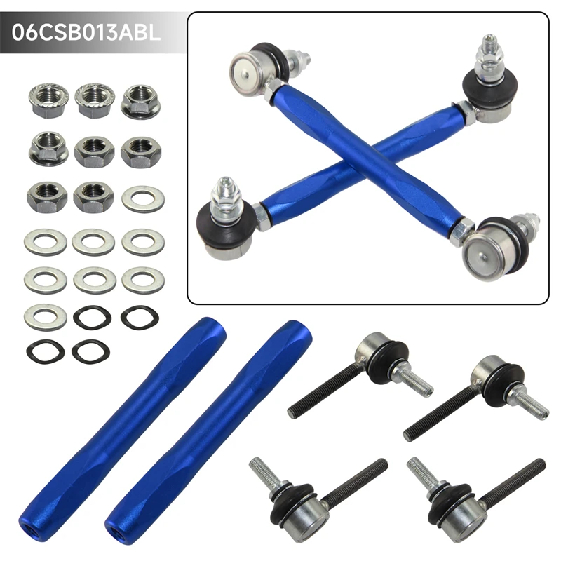Anti-Roll-Sway-Bar-Adjustable-Drop-Links-Front-Rear-10mm-x-210-260mm ...