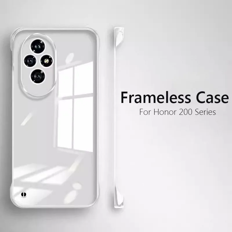 Frameless Slim Clear Hard Back Cover Case On For Honor 200 Pro Honor200 ...