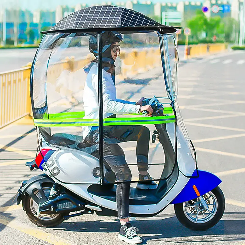 Toldo plegable para motocicleta, cubierta impermeable para vehículo ...