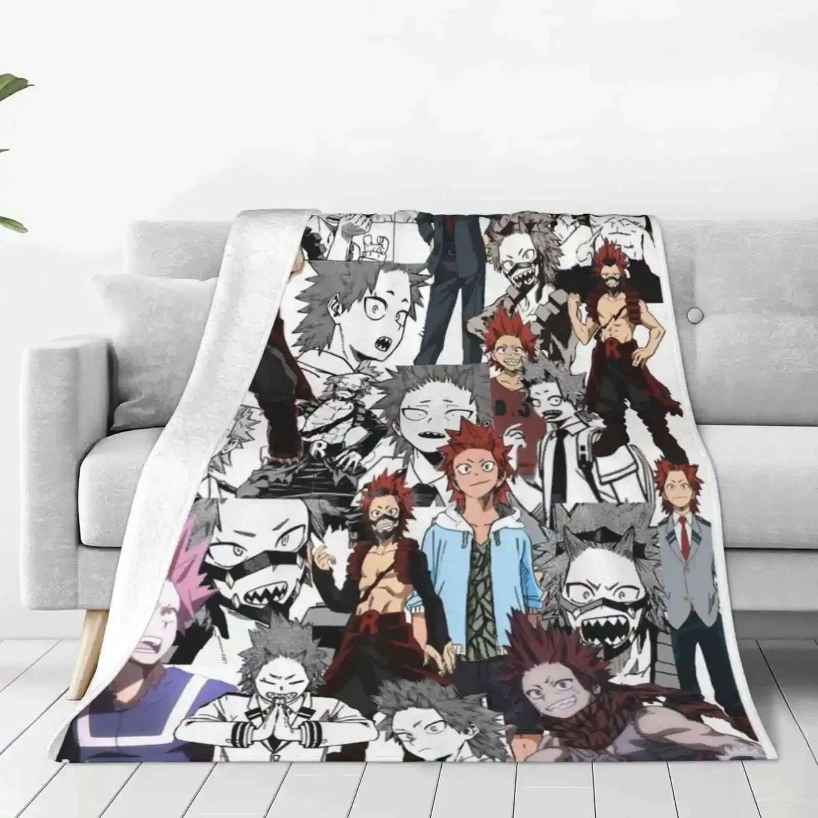 Kirishima Collage Soft Warm Throw Blanket Bnha Boku No Hero Academia ...