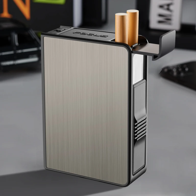 Focus-Brand-Cigarette-Case-Aluminum-20-Sticks-Automatic-Cigarette-Case ...