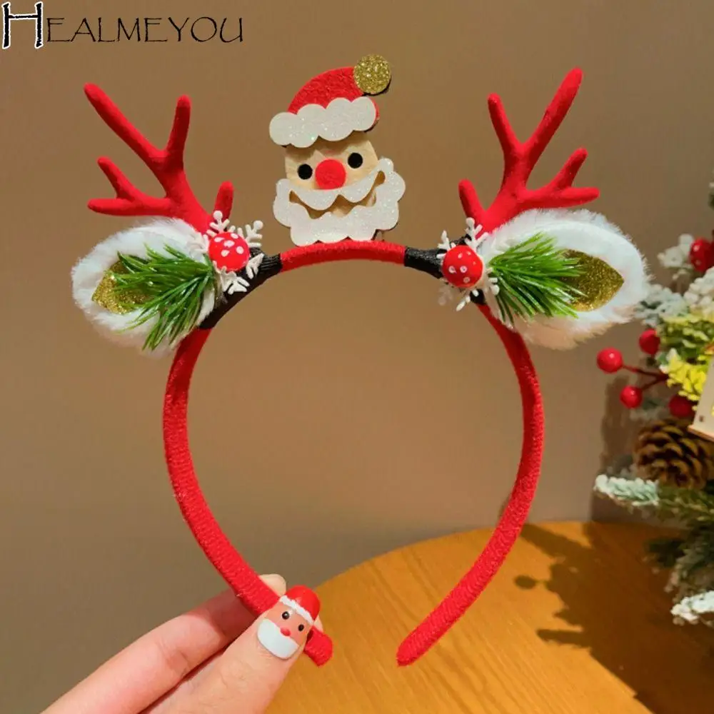 Cosplay Costume Elf Christmas Headband Bowknot Santa Claus Antlers ...