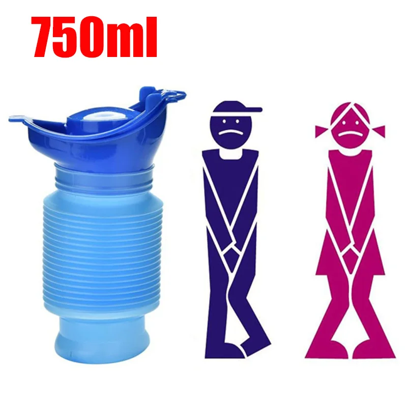 750ml Adult Urinal Portable Shrinkable Personal Mobile Toilet Potty ...