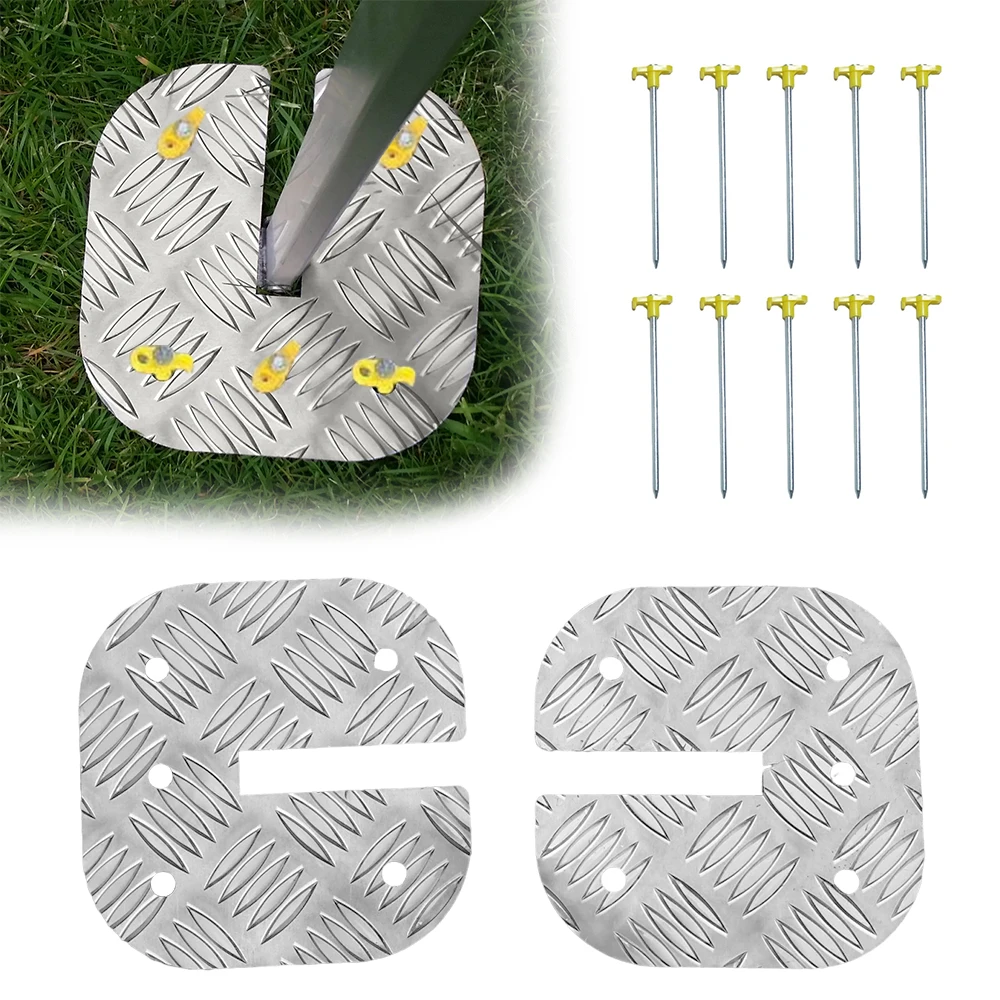 Camper Van Awning Leg Plates For Fiamma/Omnistor/Thule Motorhome Metal ...