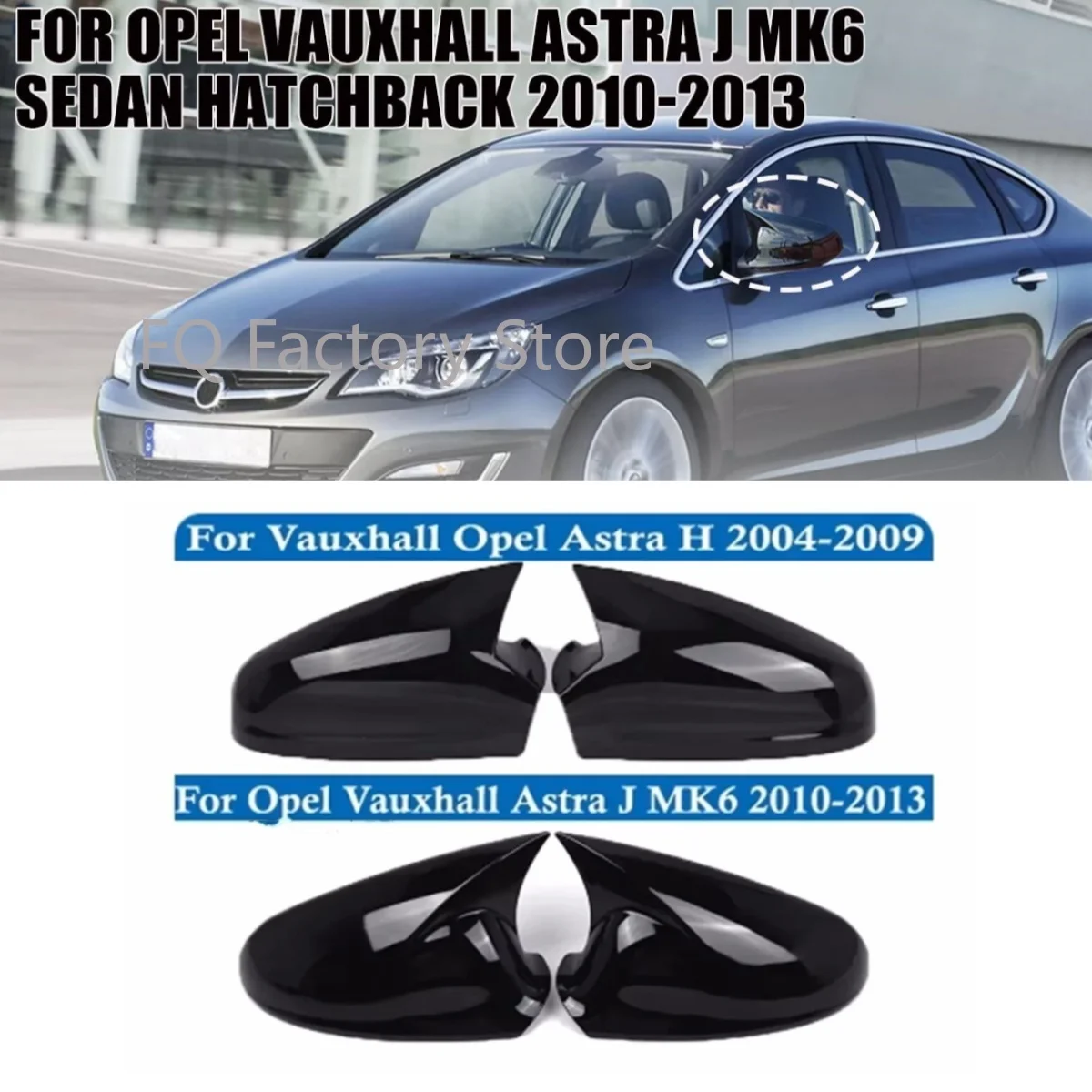 For Vauxhall Opel Astra H MK5 2004-2009 & Astra J MK6 2010-2015 Glossy ...