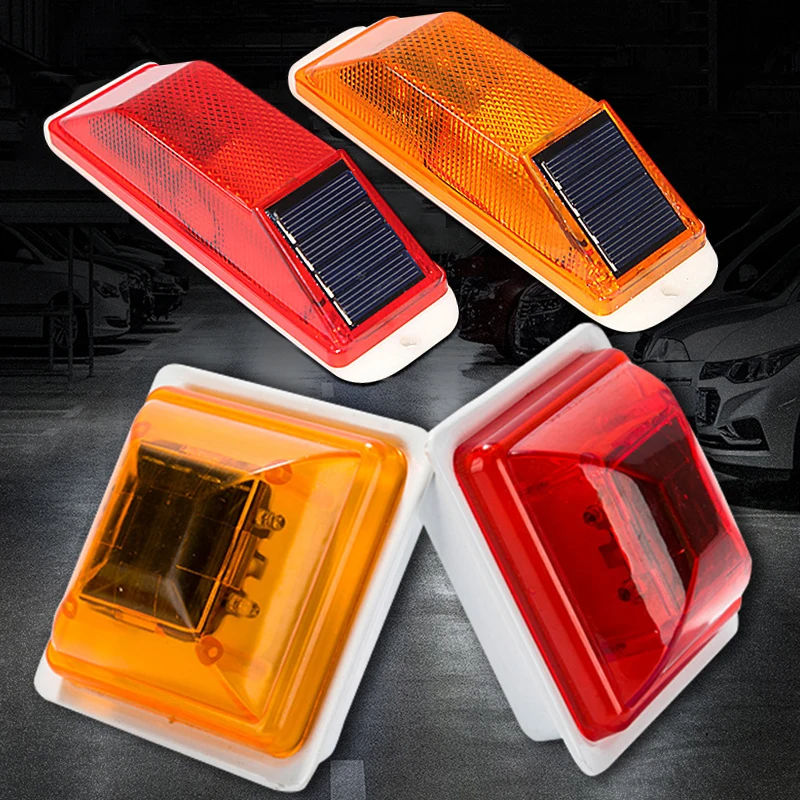Solar Strobe Warning Led Lamp Solar Rechargeable Night Driving Safety ...