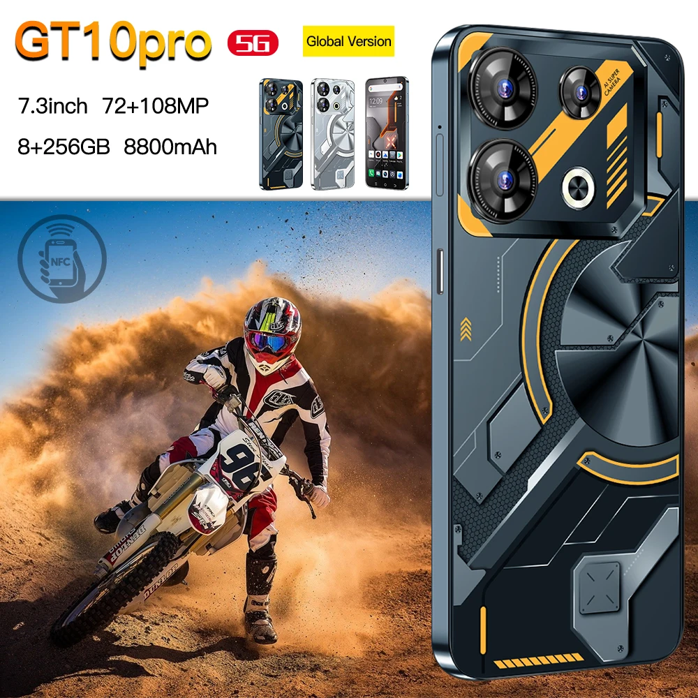 Global-Version-GT10-pro-5G-Smartphone-Android13-8GB-256GB-8000mAh ...