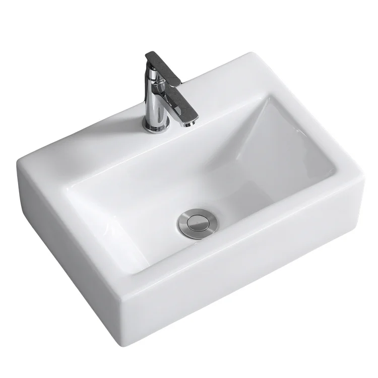 Wall-mounted-Ceramic-Washbasin-Mini-Narrow-Countertop-Bathroom-Sink ...