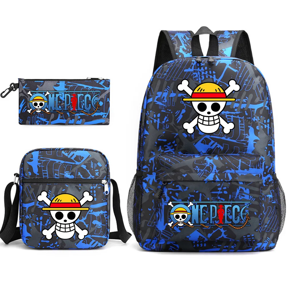 3pcs-set-ONE-PIECE-Backpack-Anime-Child-School-Bags-18-Inchse-Cartoon ...