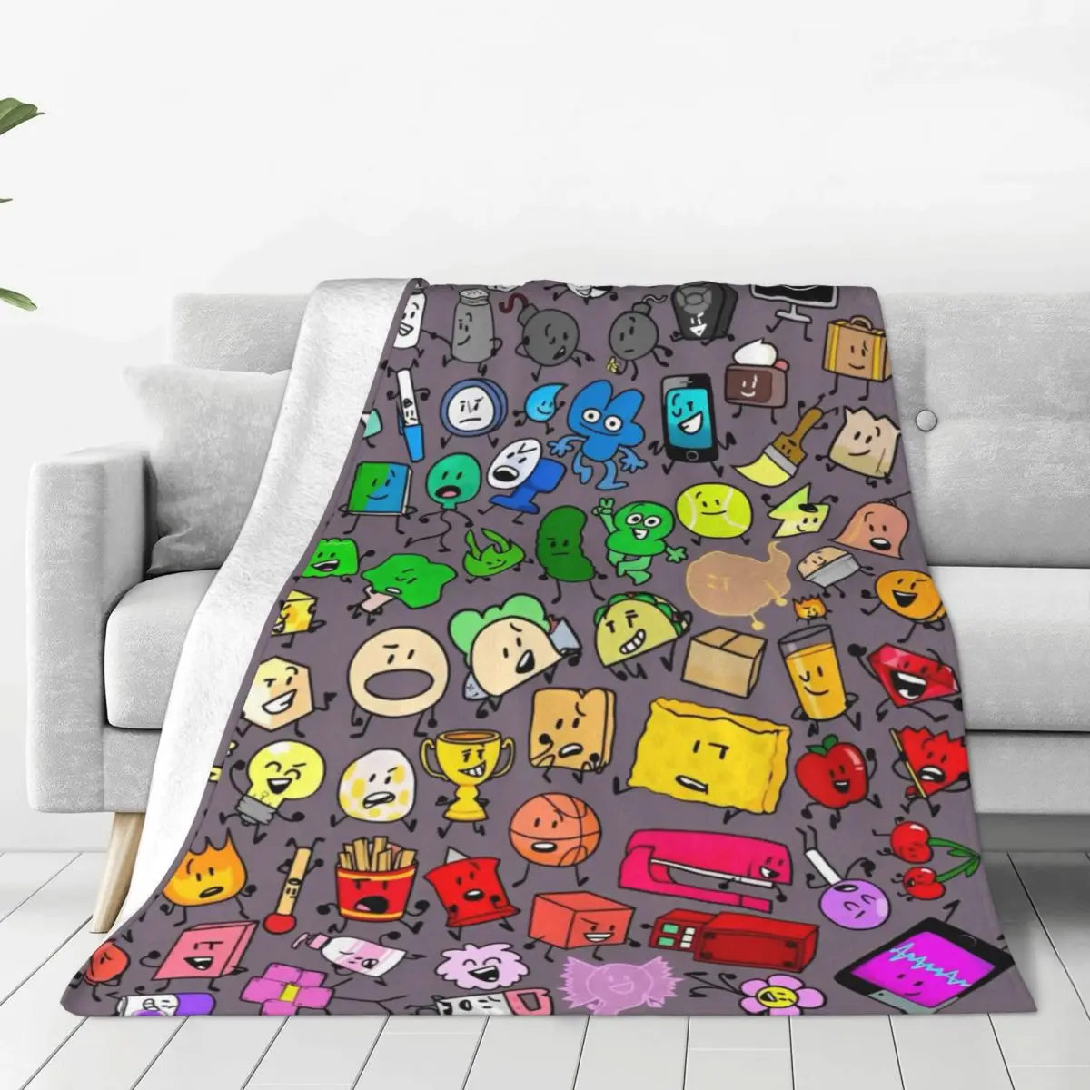 Bfdi-Inanimate-Insanity-Cartoon-All-Character-Blanket-Travel-Office ...