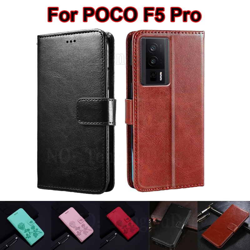 чехол на Xiaomi POCO F5 Pro Wallet Case Luxury Leather Phone Cases For Carcasas POCO F5 Pro ...