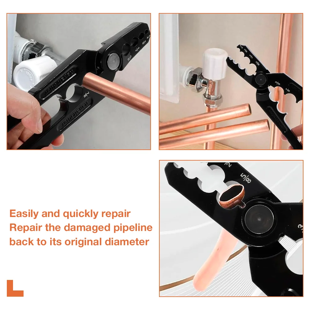 HVAC Pipe Tool 6 Hole Copper Pipe Repair Plier Manual Copper Tube ...