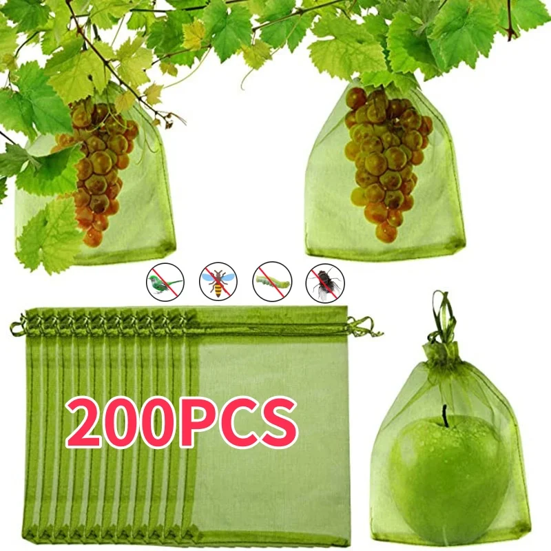 1-200PCS Grapes Fruit Protection Bags Plant Grow Bags Garden Anti-Bird ...