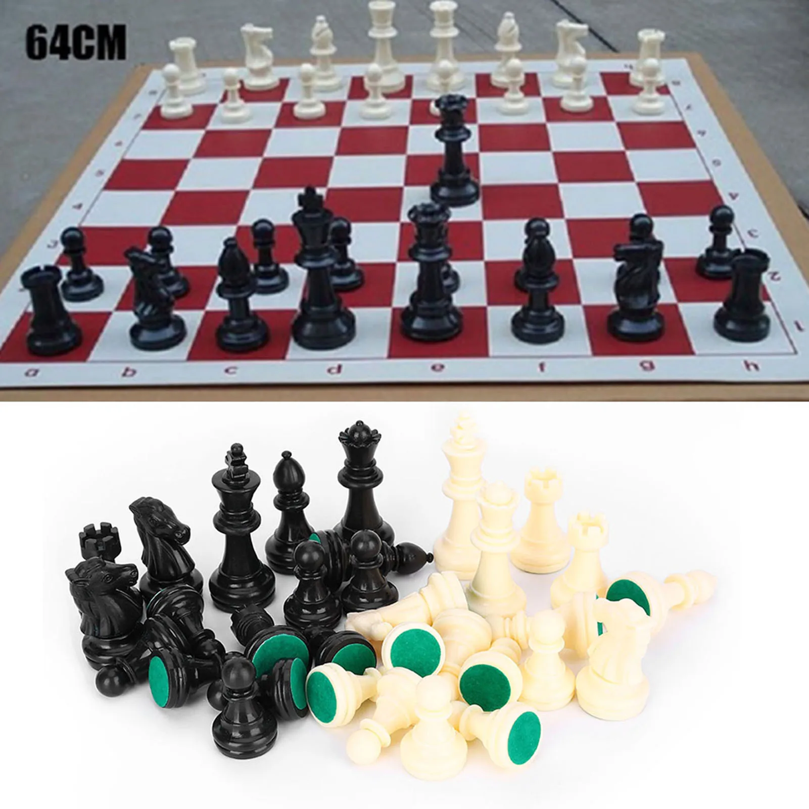 32pcs-Plastic-Chessmen-Set-International-Chess-Game-Complete-Chessmen ...