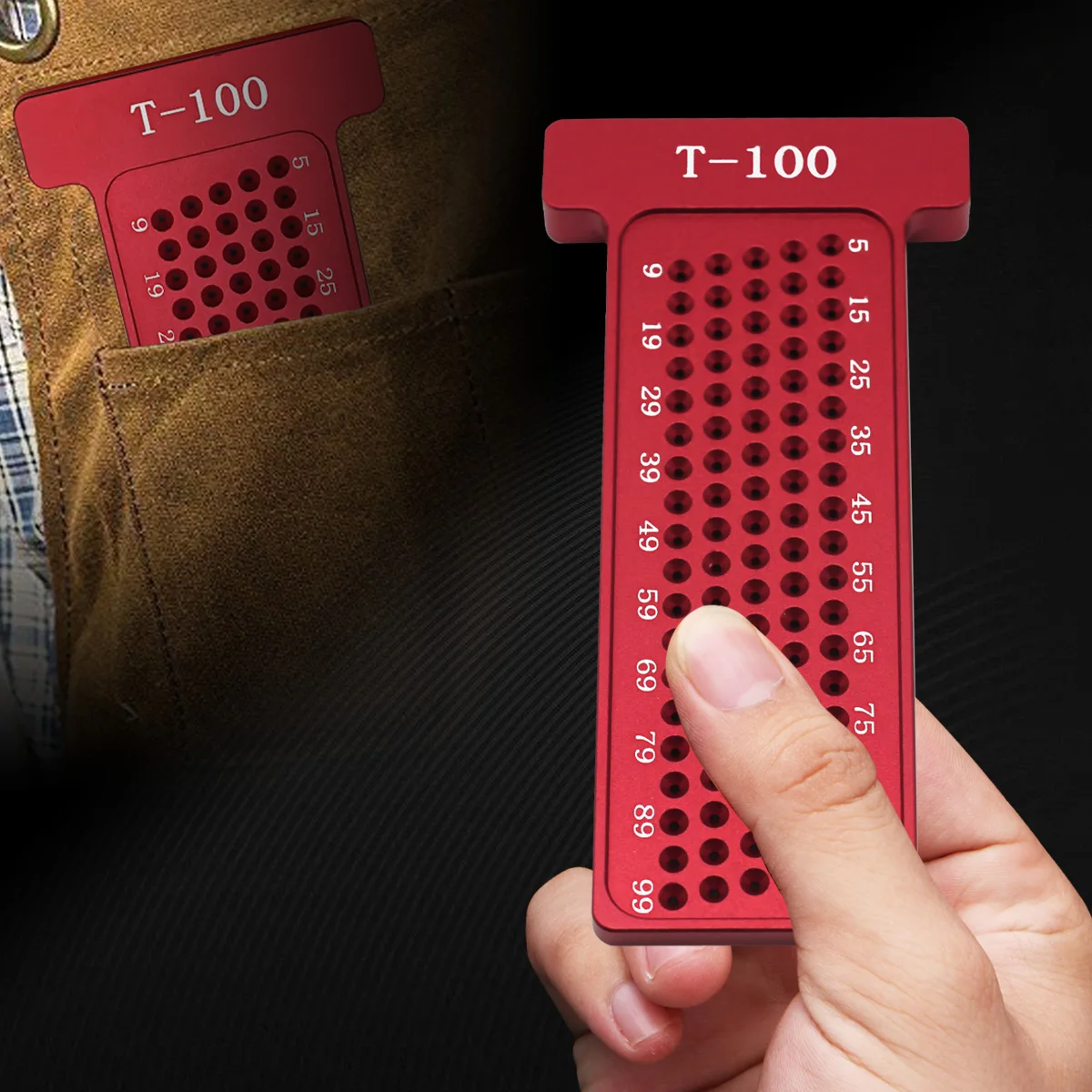 T-100-Metric-Precision-T-Ruler-Pocket-Marking-Gauge-Precision ...