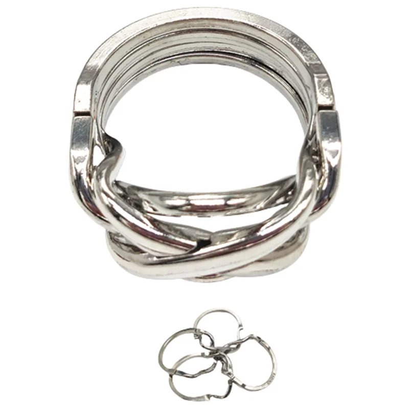 2022-NEW-Classic-Puzzle-High-IQ-6-Magic-Ring-Tooth-Metal-Brain-Teaser ...