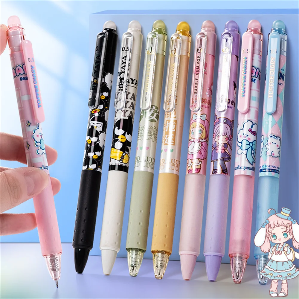 6-Sets-Of-Cute-Cartoon-Erasable-Gel-Pen-Blue-Ink-St-Pen-Tip-Push-Pen ...