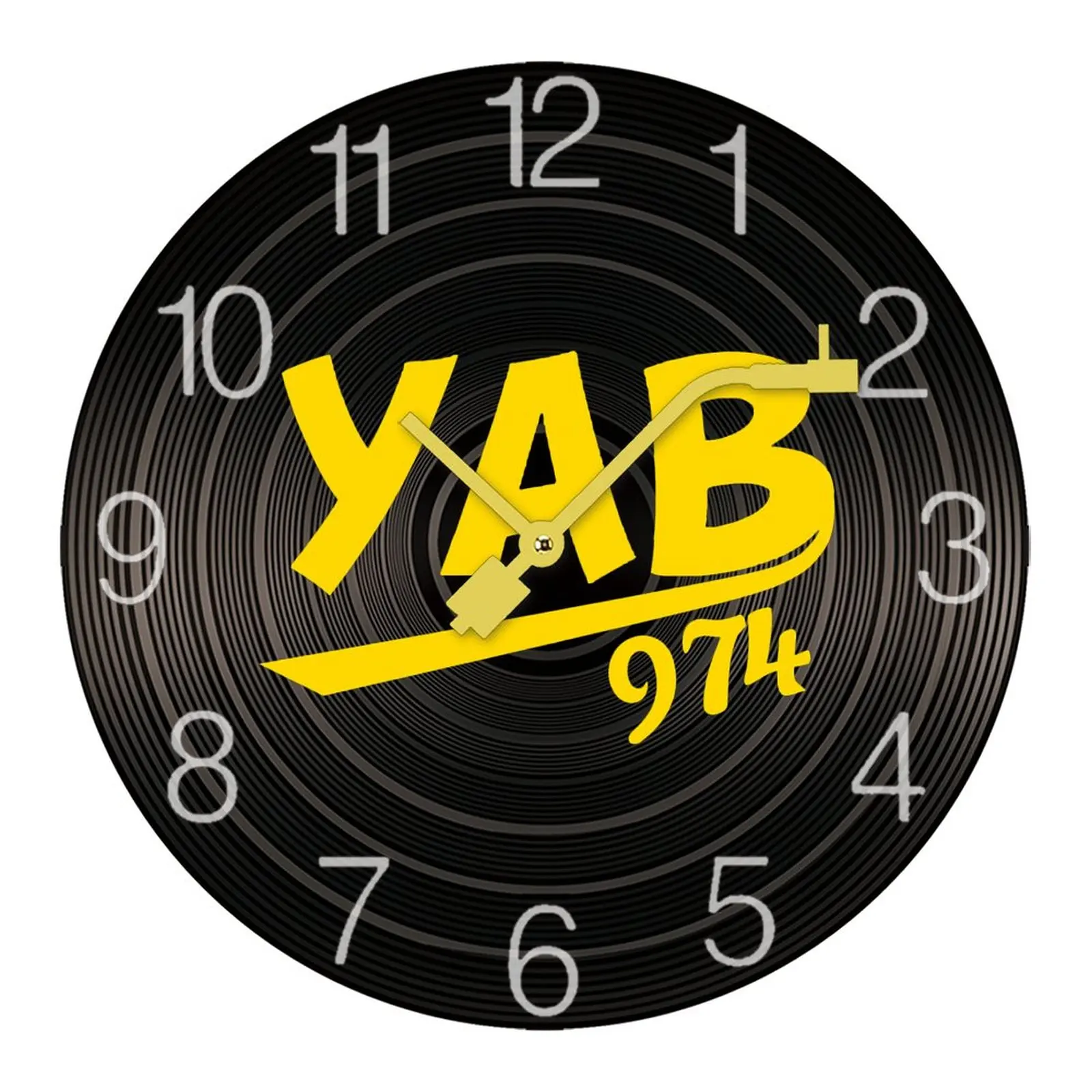 DIY 뮤트 Yab 974 Reunion island B Buzz 레코드 나무 벽시계, 프리미엄 홈 인테리어 새로운 세탁실 유머 그래픽 Chron| | - AliExpress