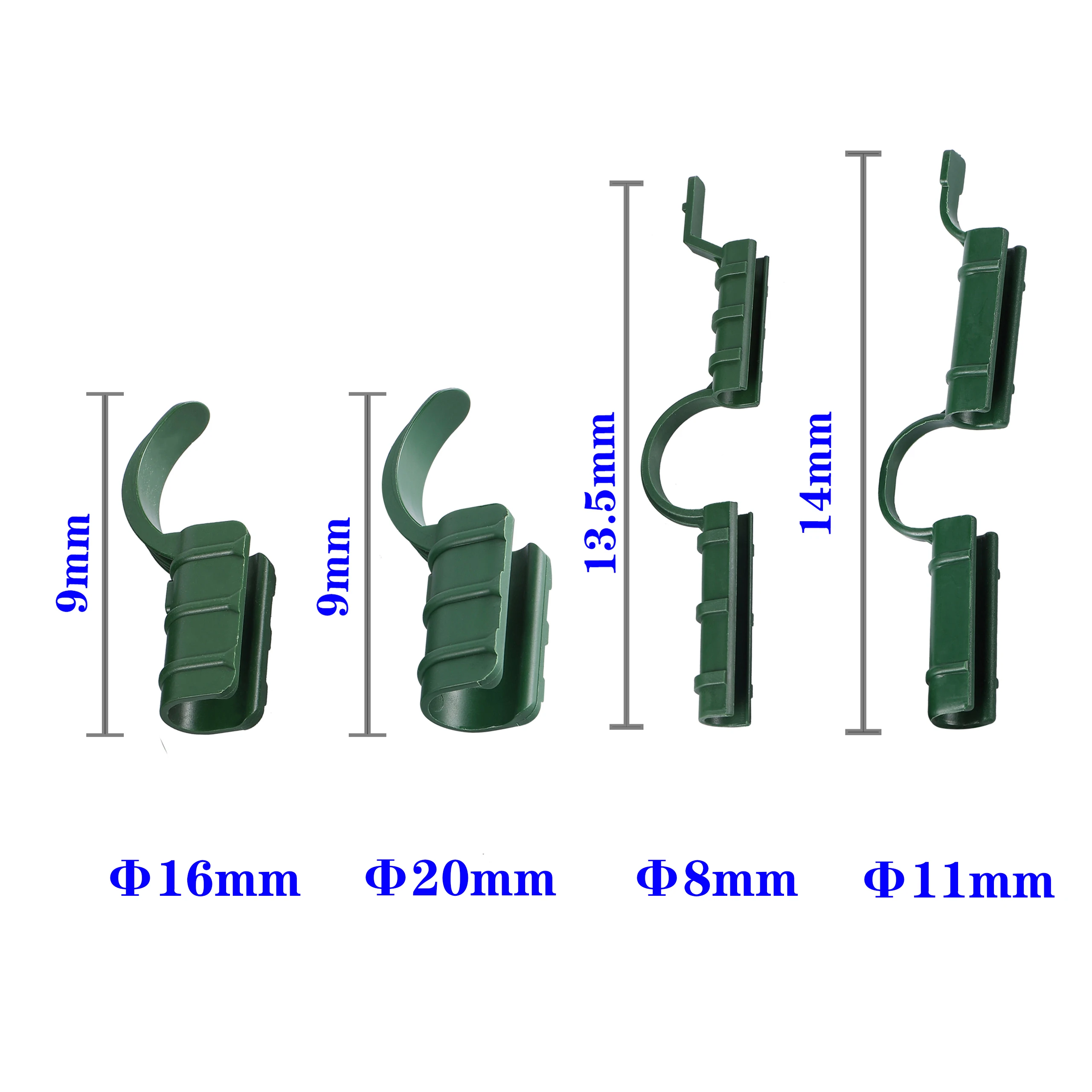 Tuteur - lien - attache,Clips de Film de Serre,Filet d'Ombrage,6 Pièces,8-11-16-20mm- 16mm ...