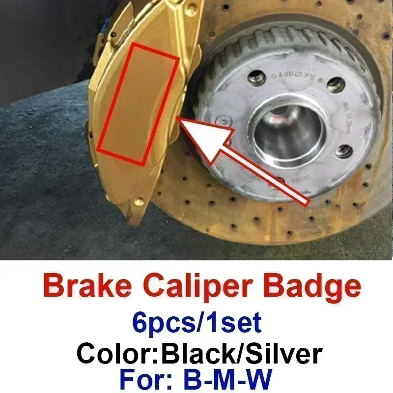 6PCS Car Brake Caliper Sticker Heat Resistant Decal For M Bmw X1 X3 X5 ...