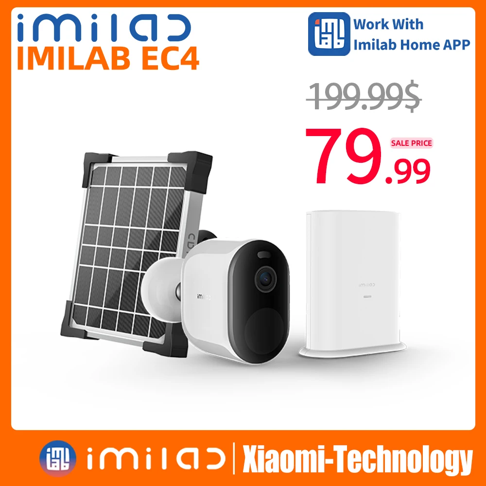 Imilab Ec4 Solar Camera Outdoor Video Surveillance System Kit 4mp Hd ...