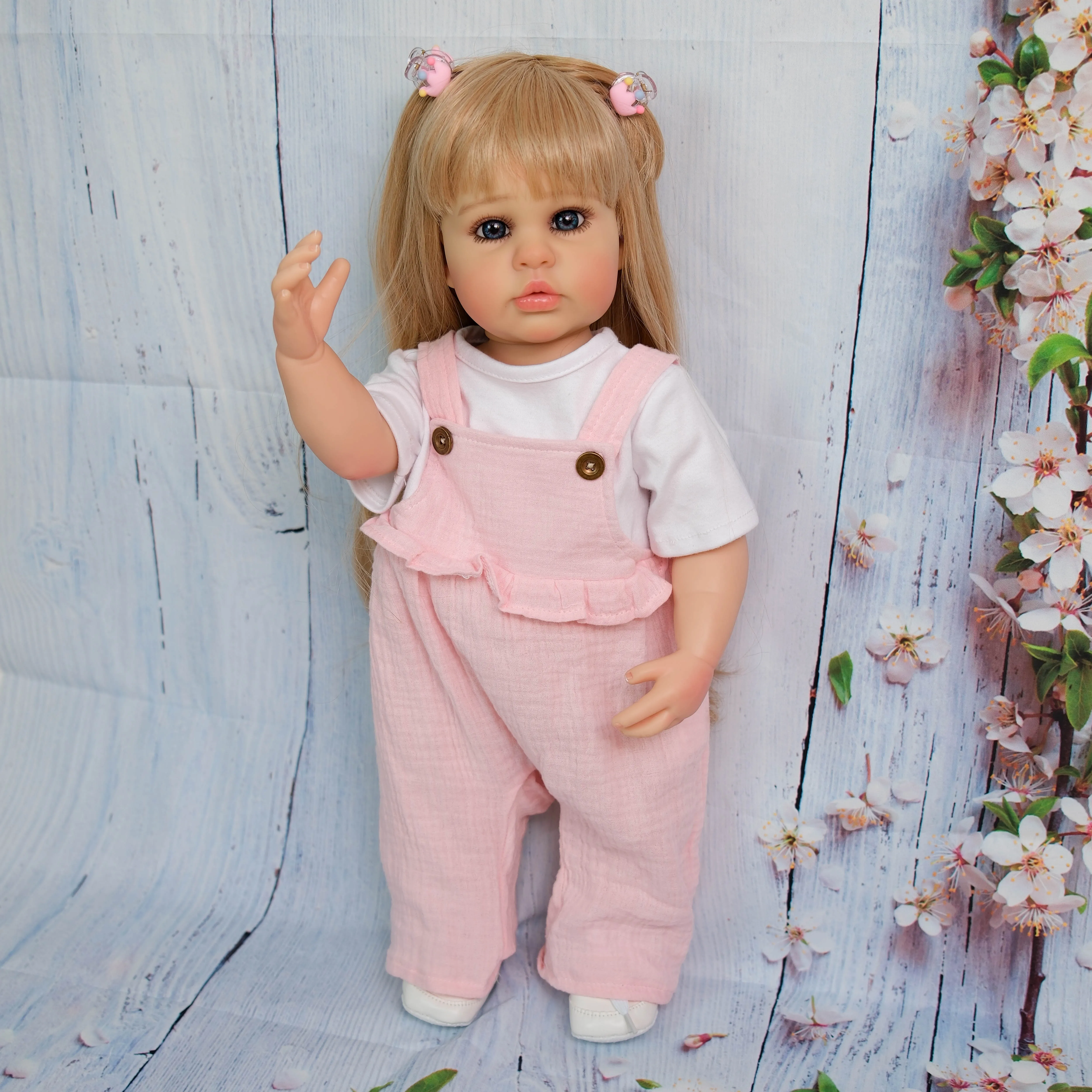NPK 22inch Soft Vinyl Reborn Toddler Girl Full Body Ellie Standing Leg ...