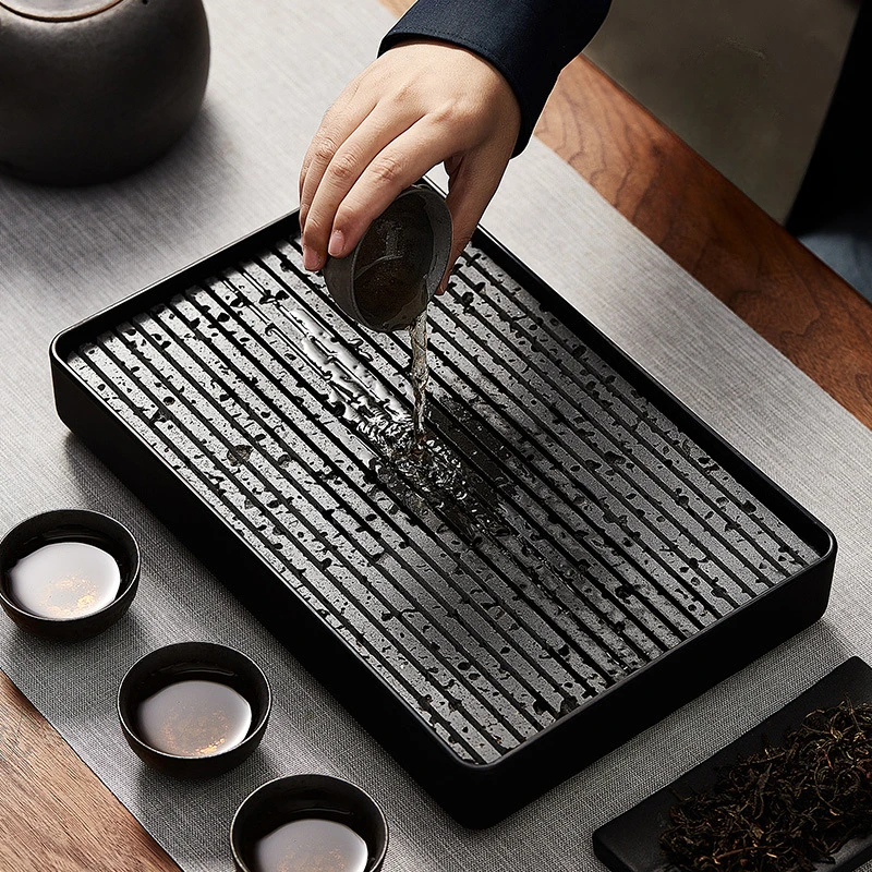 Chinese Tea Tray Small Household Volcanic Stone Water Storage Table Tea ...