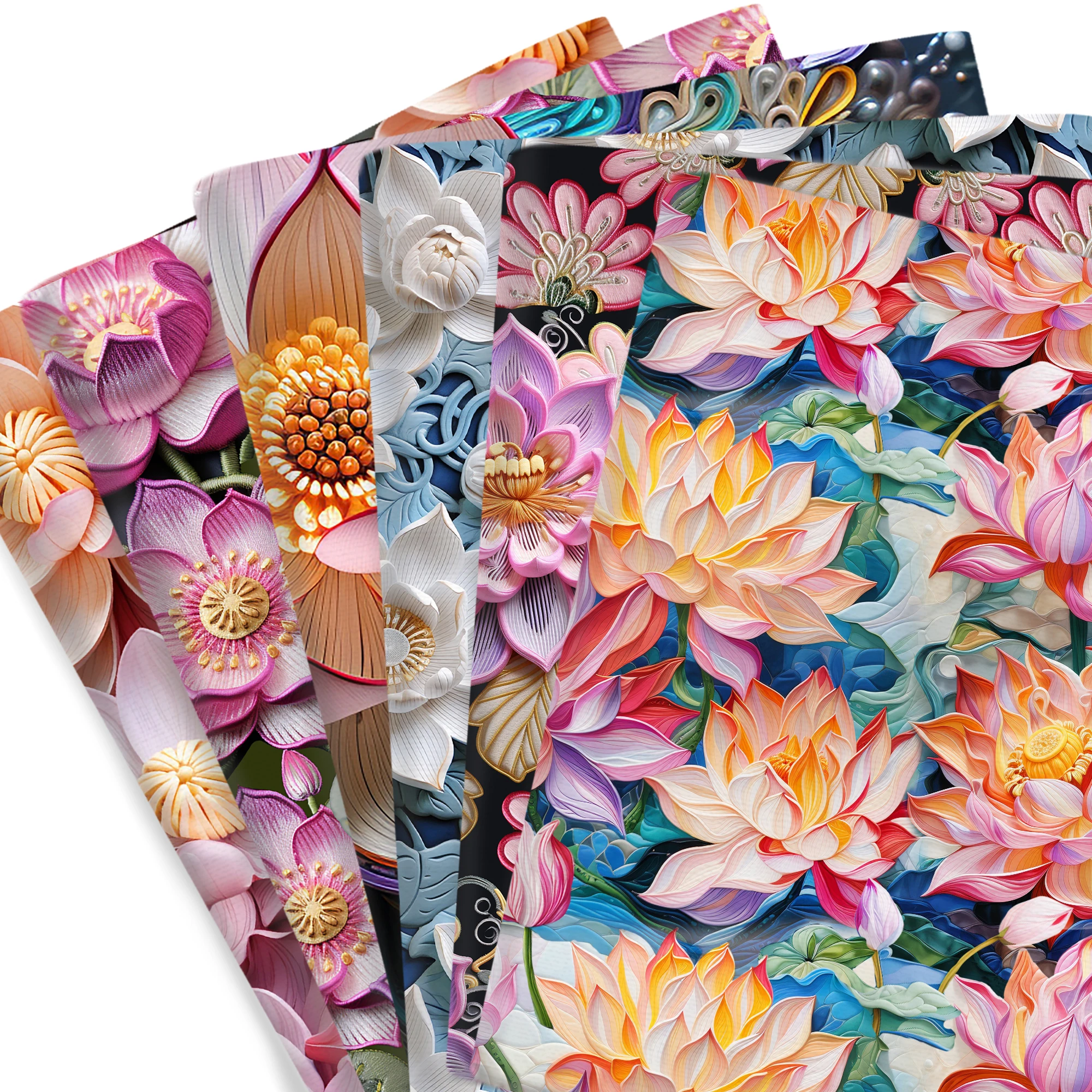 Imitation Embroidery Lotus Flower Series Cotton By The Meter Lace ...