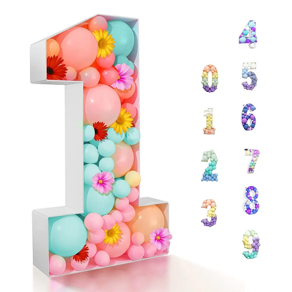 93cm-Giant-Number-Balloon-Filling-Box-Birthday-Balloon-Frame-Birthday ...