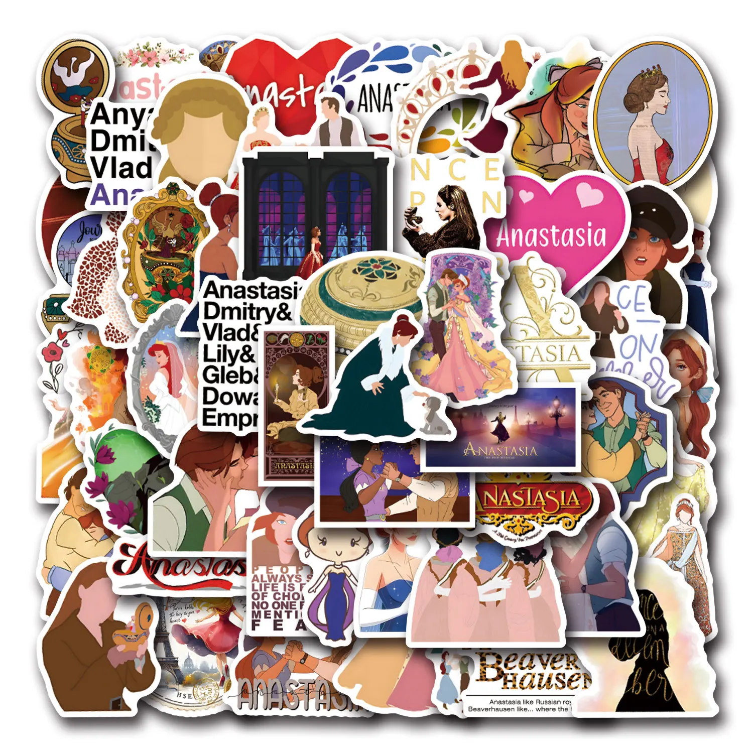10-30-55PCS-Fantasy-Cartoon-Anastasia-Sticker-DIY-Phone-Laptop-Luggage ...