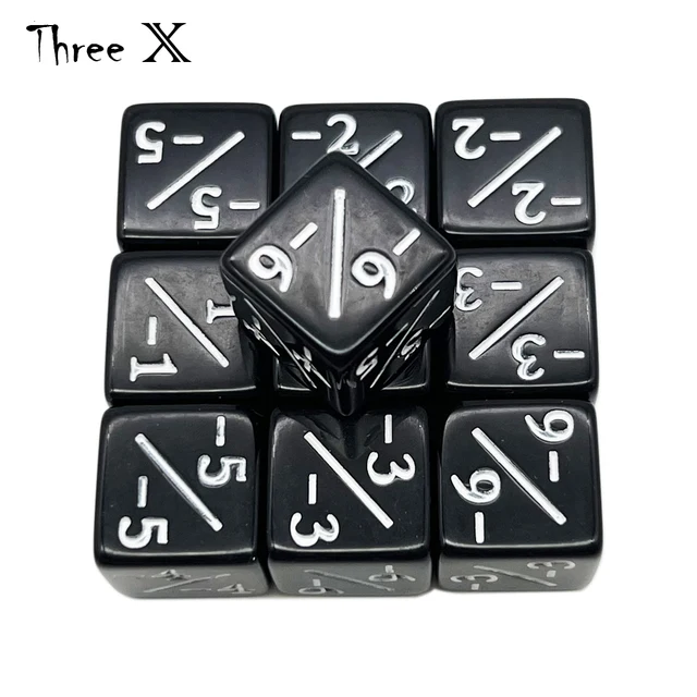 10 Pieces Counters Token Dice Marble Cube D6 Dice for Mtg CCG Card Gaming Accessories