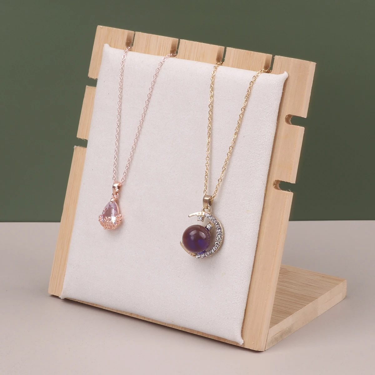 Bamboo Jewelry Display Stand Necklace Display Stand Wooden Multiple ...