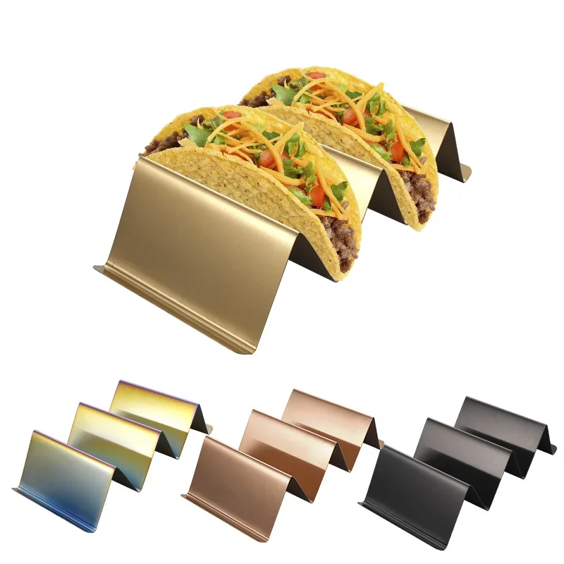 Taco Holder Stainless Steel Taco Stand Rack Tray Oven Safe For Baking ...