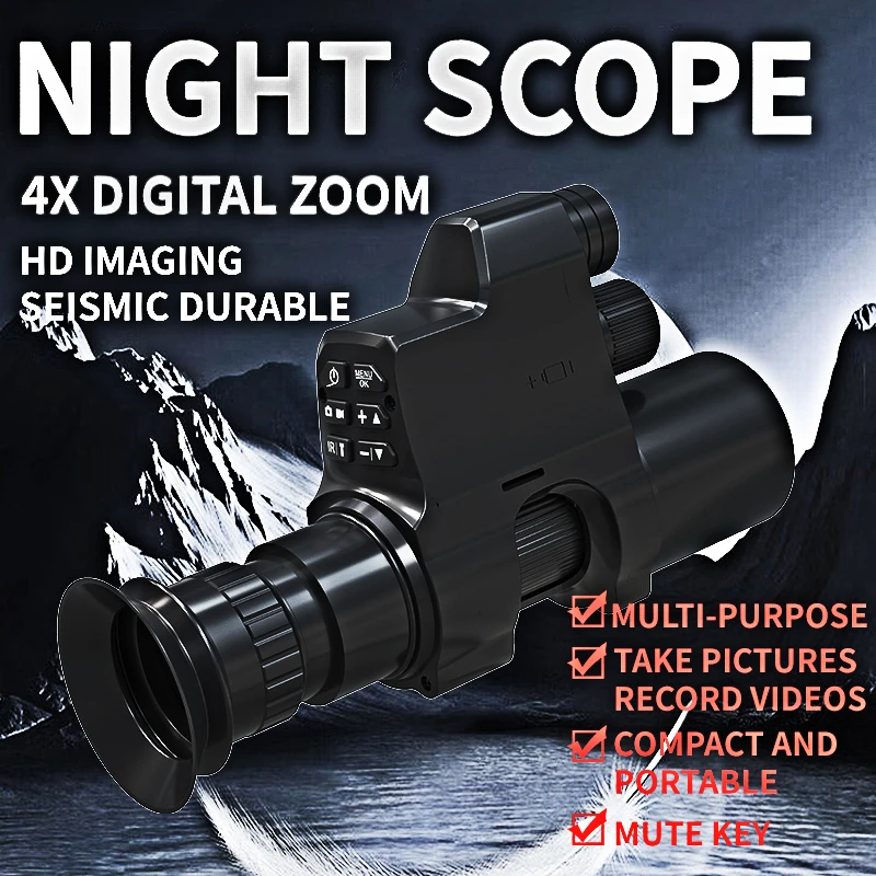 Night-Vision-Riflescope-Rear-Add-on-Hunting-Camera-with-Starlight-View ...