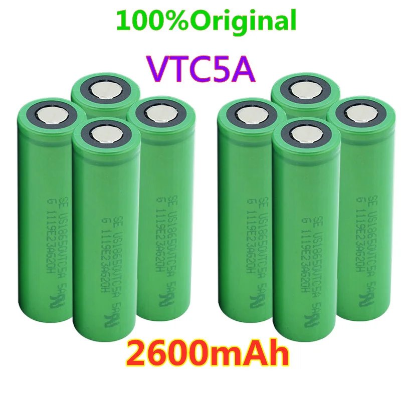 100% Original 18650 2600mAh 25A 3,7 v Lithium-ionen-akku VTC5A 18650 ...
