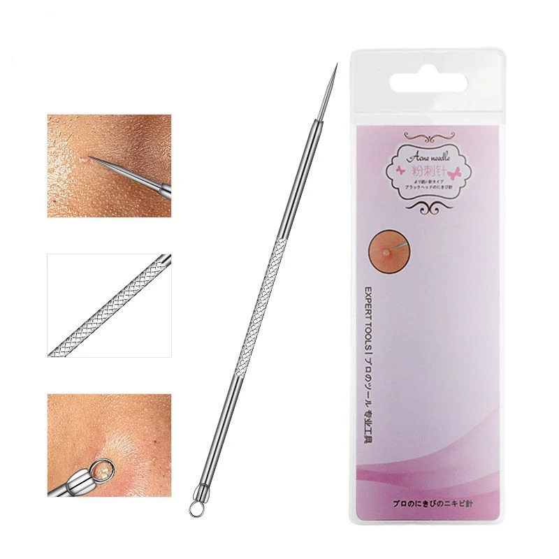 1Pcs Akne Mitesser Pickel Entfernen Nadel Tief Reinigen Poren Edelstahl ...