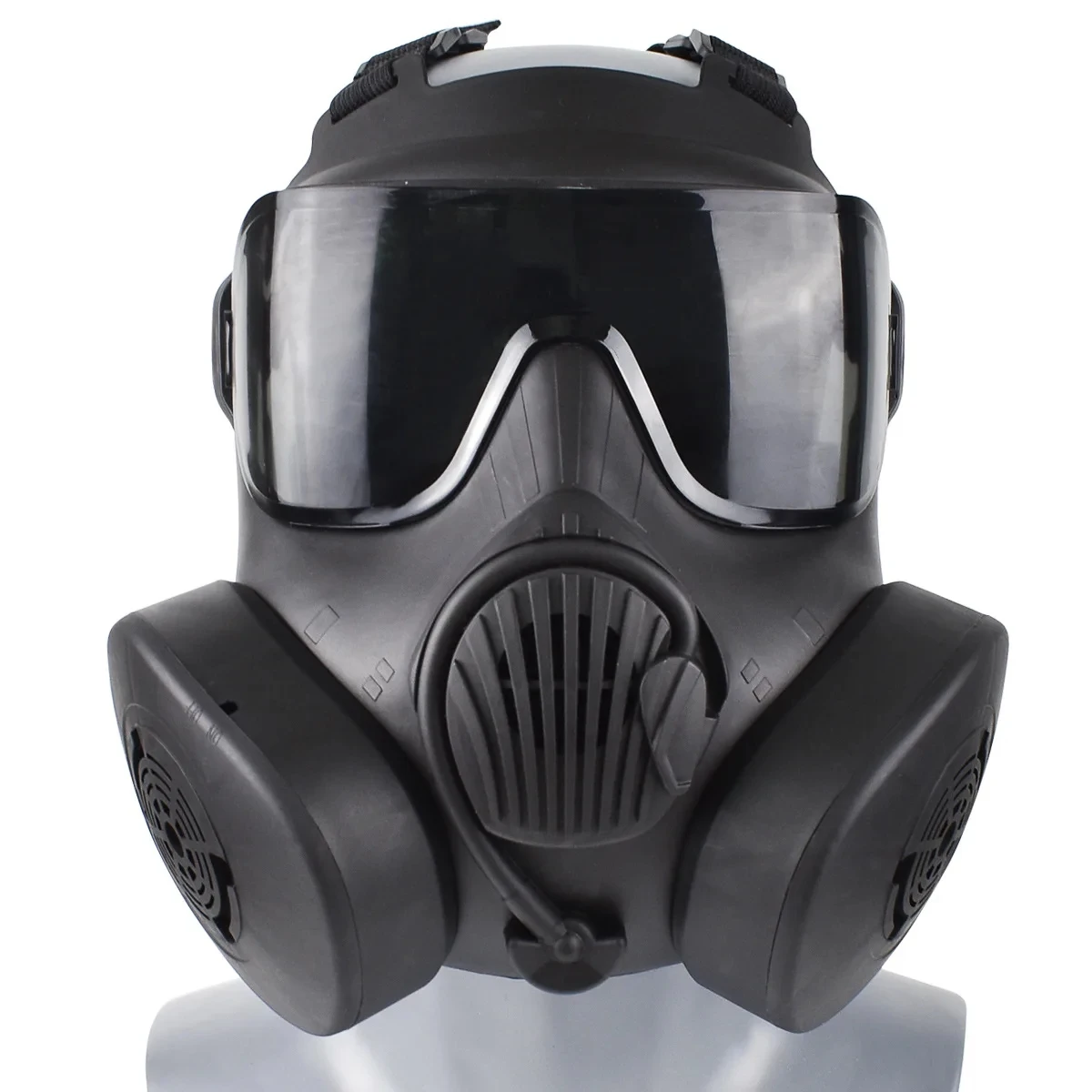 Protective Tactical Respirator Mask Full Face Gas Mask for Airsoft ...
