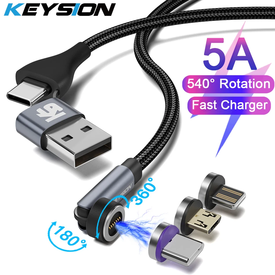 KEYSION-540-Rotate-5A-Magnetic-Cable-Fast-Charging-Mobile-Phone-Magnet ...