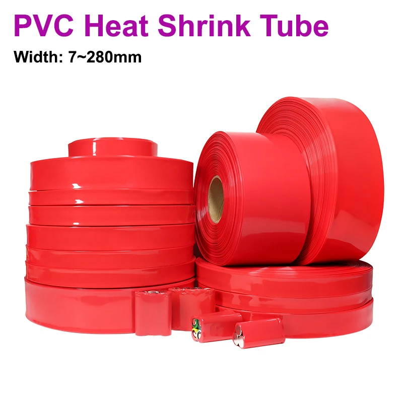 1-20M-Red-18650-Battery-Pack-Wrap-PVC-Heat-Shrink-Tube-Pack-7mm-280mm ...