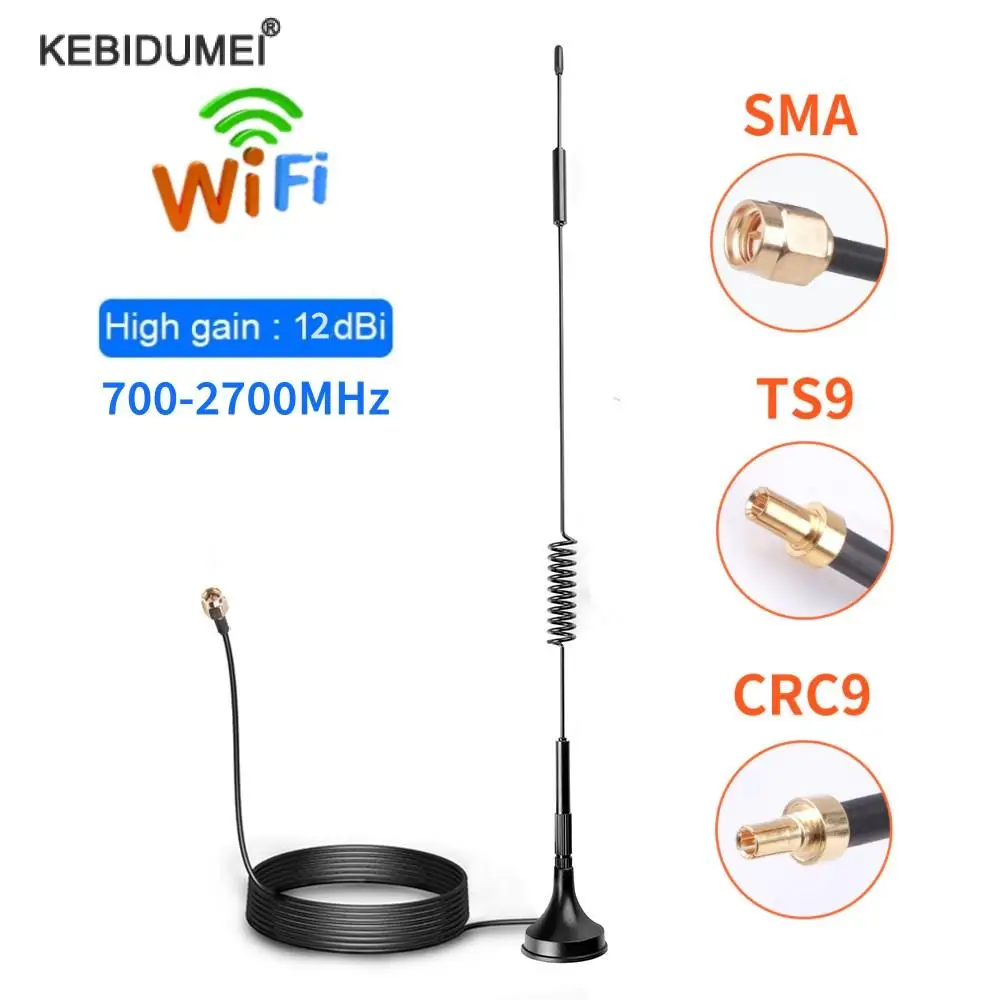 Antena-magn-tica-LTE-de-12dBi-tarjeta-de-red-4G-TS9-CRC9-SMA-conector ...