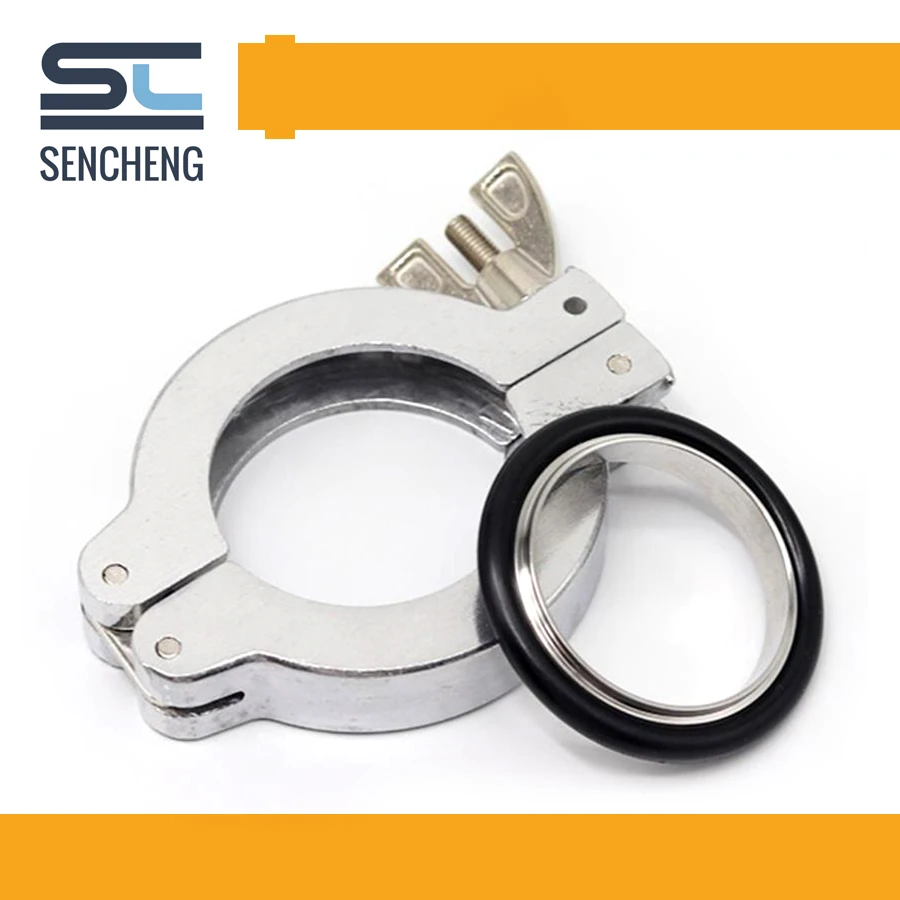 KF10 KF16 KF25 KF40 KF50 Aluminum Vacuum Clamp With Centering Ring , LS06