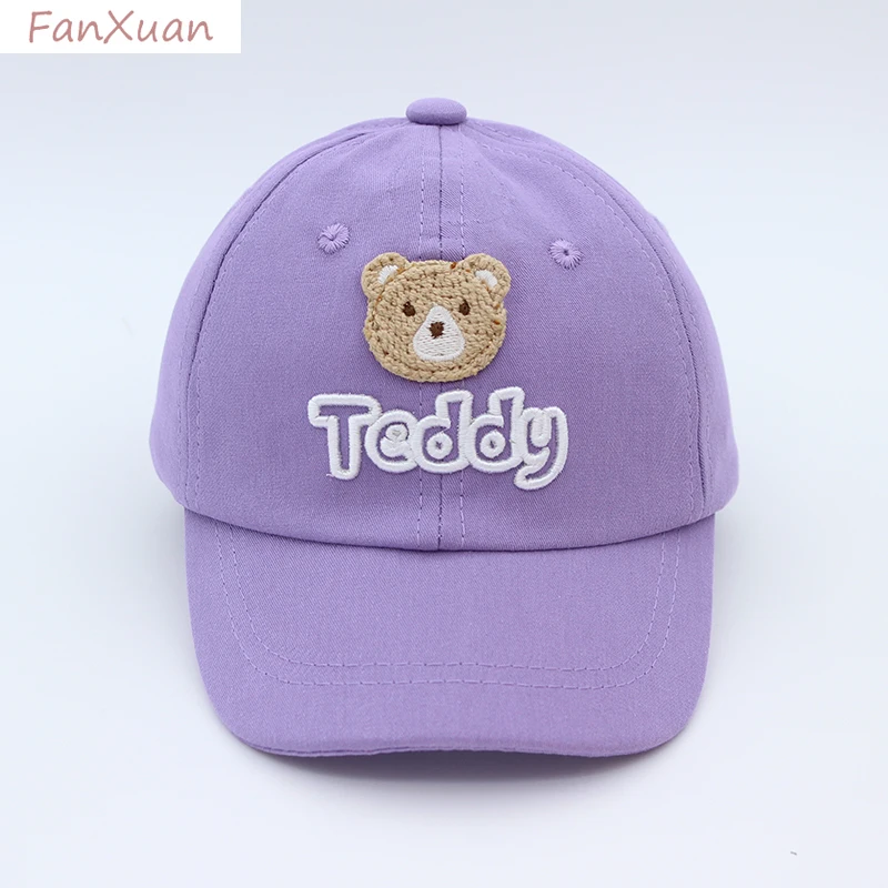 Cute-Baseball-Cap-for-Children-Summer-Cap-for-Girl-Boy-Teddy-Bear-Label ...