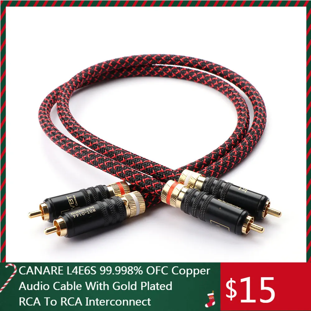 Gold Plated Audio Rca Cable | Cable Rca Canare L4e6 | Rca Rca ...