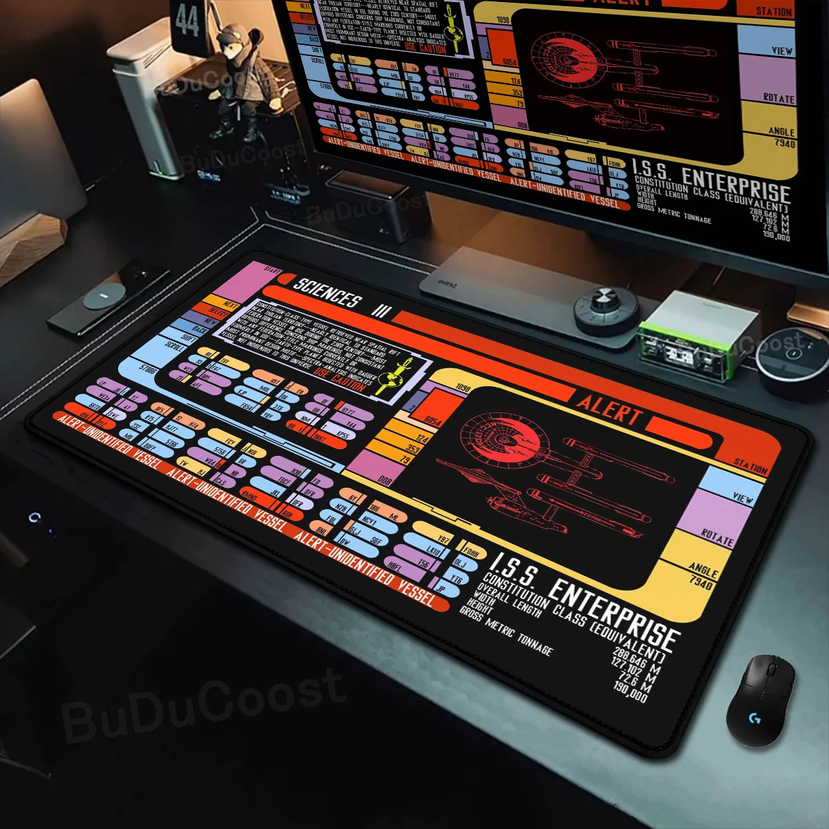 Large Size Non-slip Mousepad Computer Gaming Star Trek Office ...