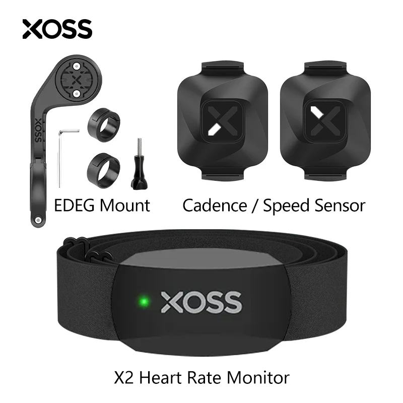 XOSS-EDGE-Bike-Computer-Mount-Vortex-Speed-Cadence-Sensor-X2-Chest ...