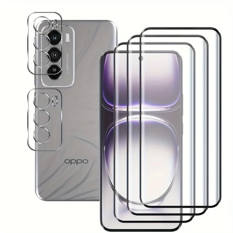 5 in 1 Screen Protector for Tempered Glass for Oppo Reno 12 Pro 5G 12F ...