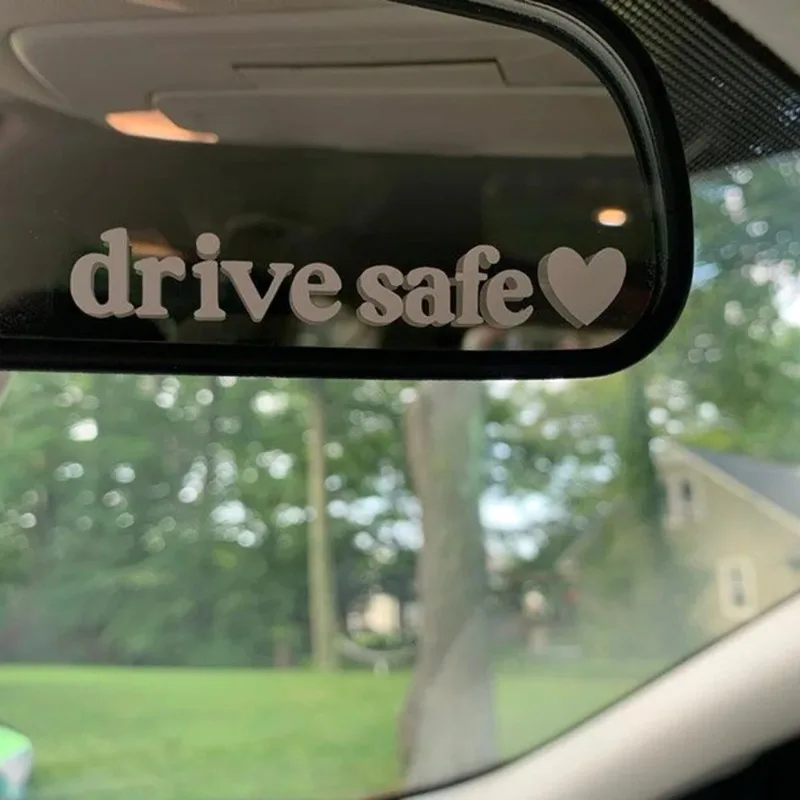 Rearview-mirror-sticker-drive-safe-Rearview-mirror-decorative ...