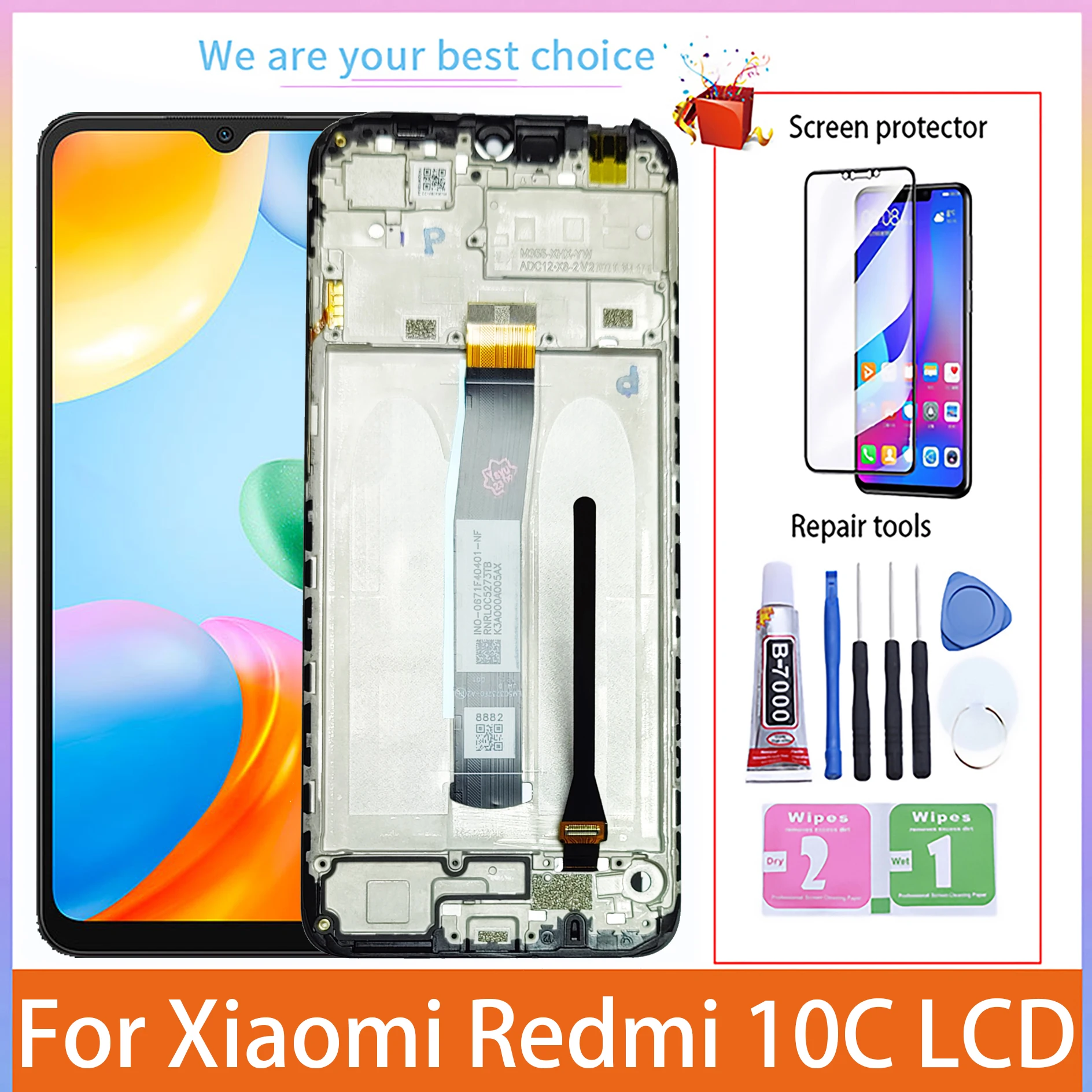 For-Xiaomi-Redmi-10C-LCD-Display-With-Frame-Touch-Screen-220333QAG ...