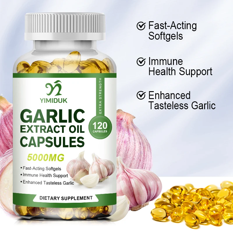 Organic-Garlic-Oil-Extract-Capsules-Immunity-Improves-Cardiovascular ...